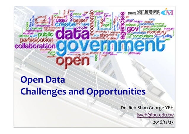 Open Data Challenges and Opportunities | PPT