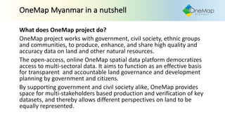 OneMap Myanmar Open Data Training | PPT