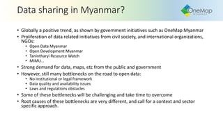 OneMap Myanmar Open Data Training | PPT