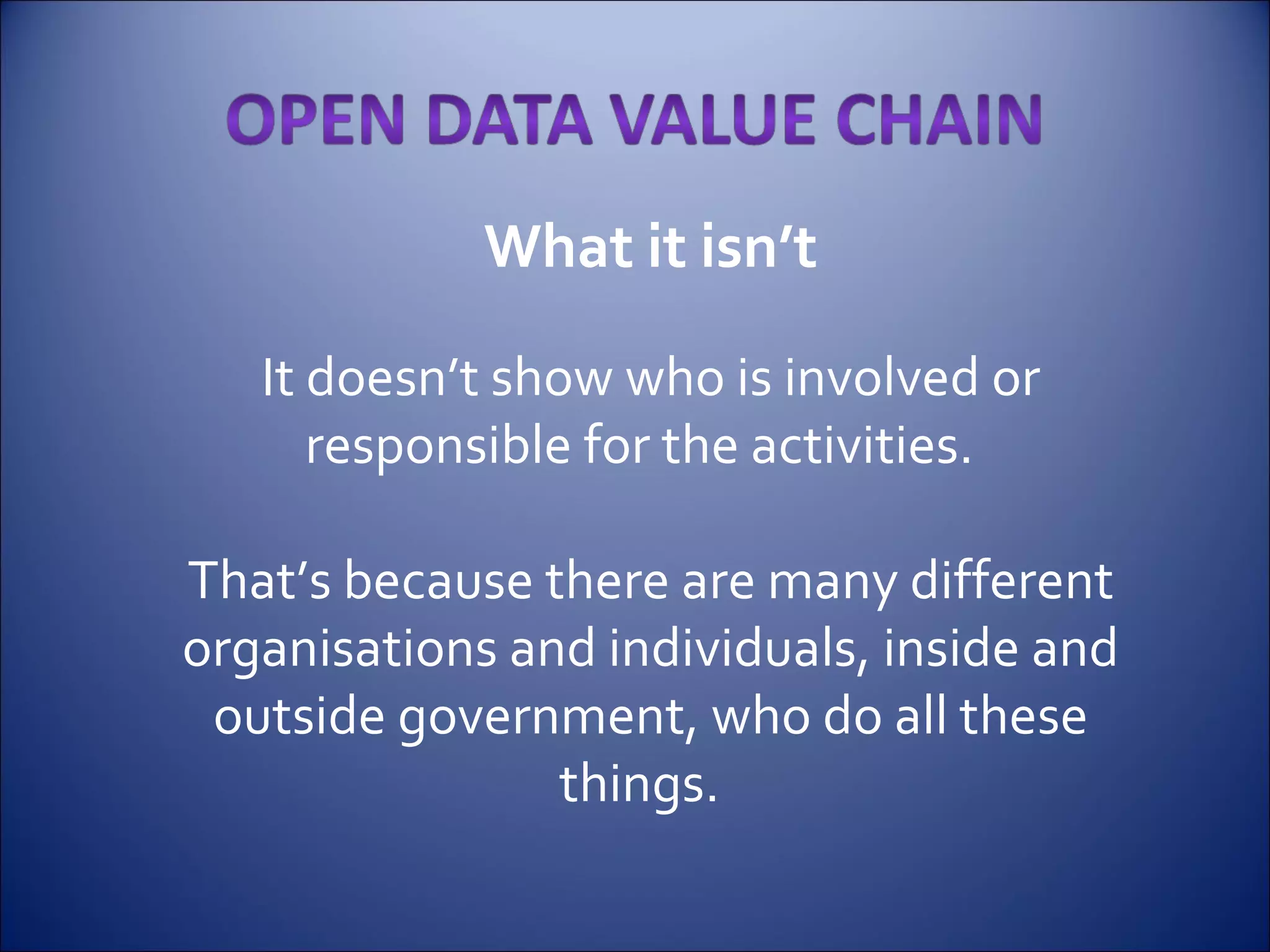 Open data value chain | PPT | Computing | Technology & Computing