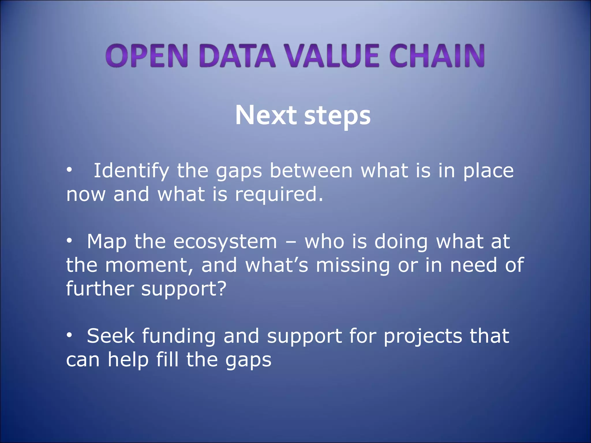Open data value chain | PPT | Computing | Technology & Computing