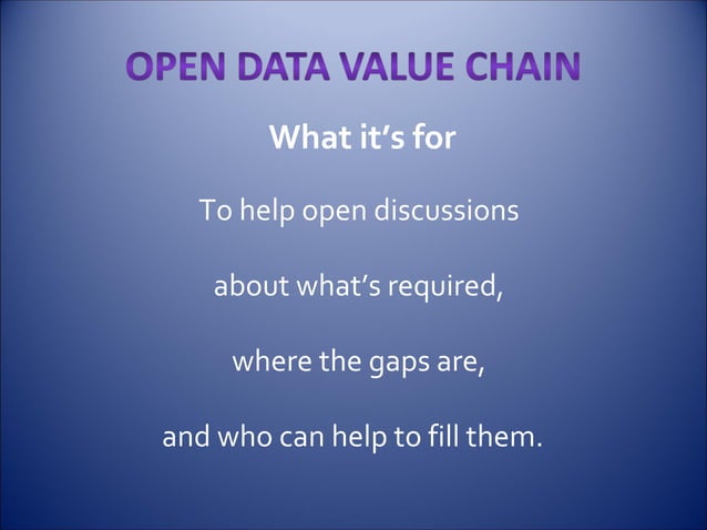 Open data value chain | PPT | Computing | Technology & Computing