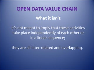 Open data value chain | PPT | Computing | Technology & Computing