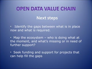 Open data value chain | PPT | Computing | Technology & Computing