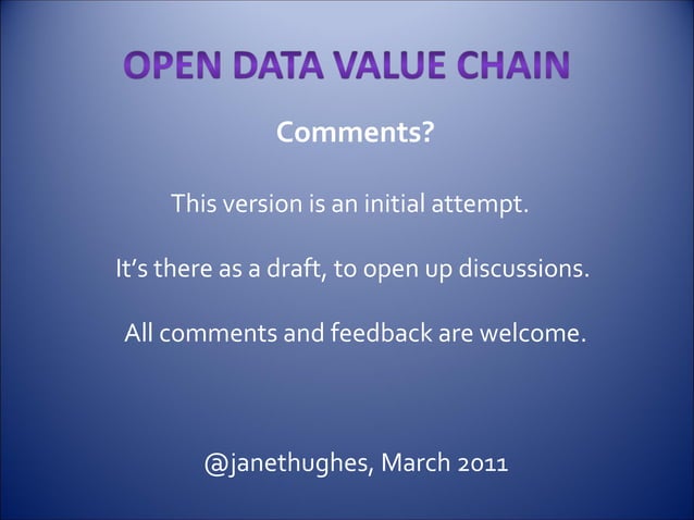 Open data value chain | PPT | Computing | Technology & Computing