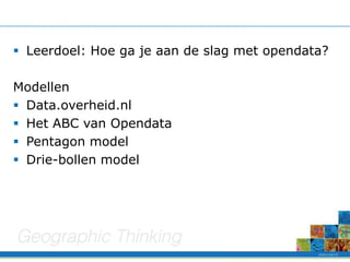 Open data workshop modellen | PPTX