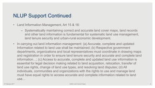 How the National Land Use Policy Promotes Use of Publicly Accessible ...