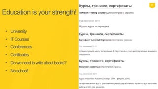 Simple rules of making a CV, Nadezhda Steblivets | PPT