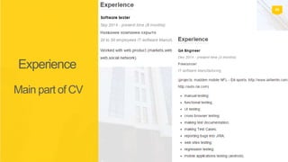 Simple rules of making CV | PPT