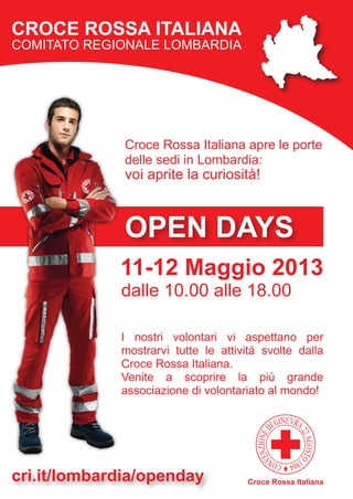 Open-Days Croce Rossa Italiana comitato regionale della Lombardia | PDF