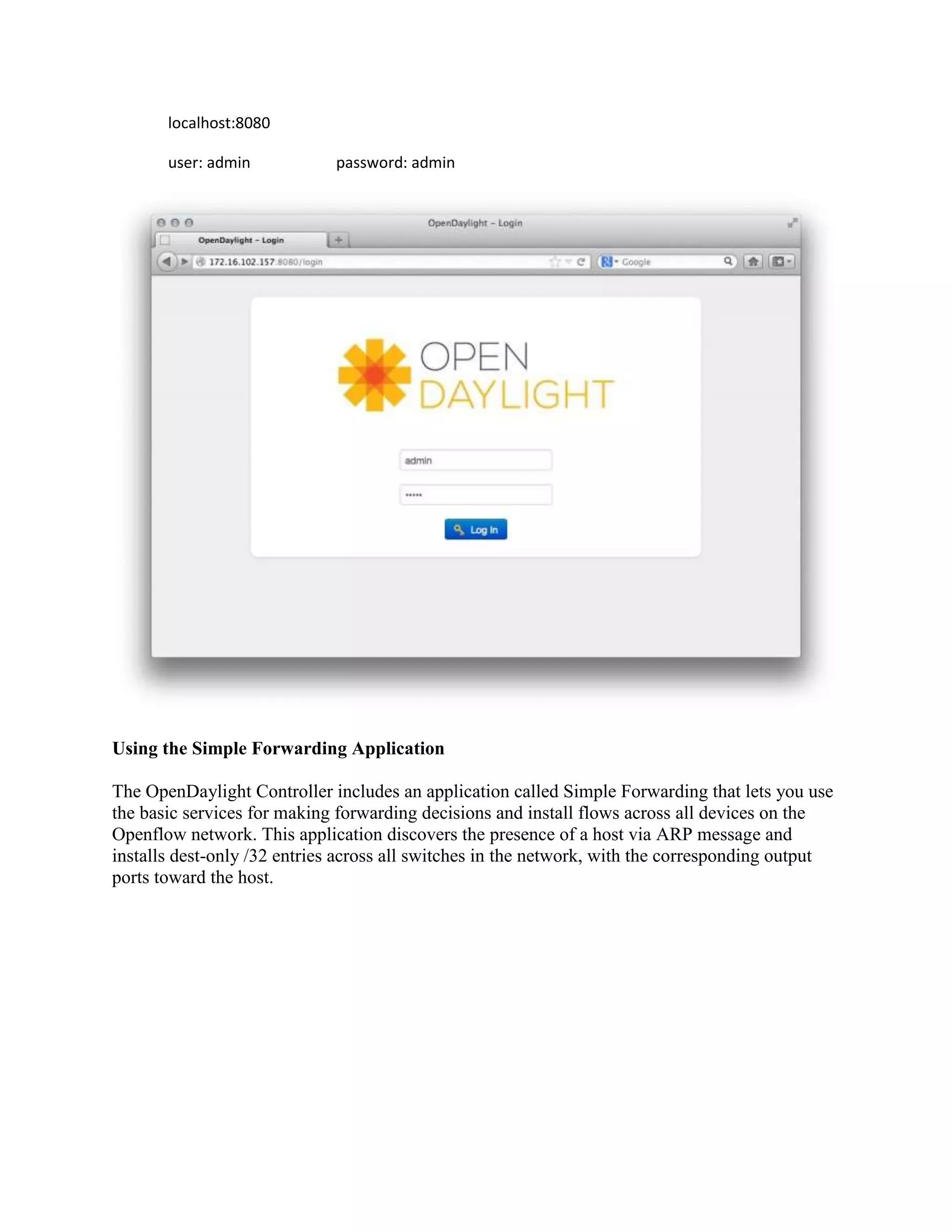 SDN Training - Open daylight installation + example with mininet | DOCX