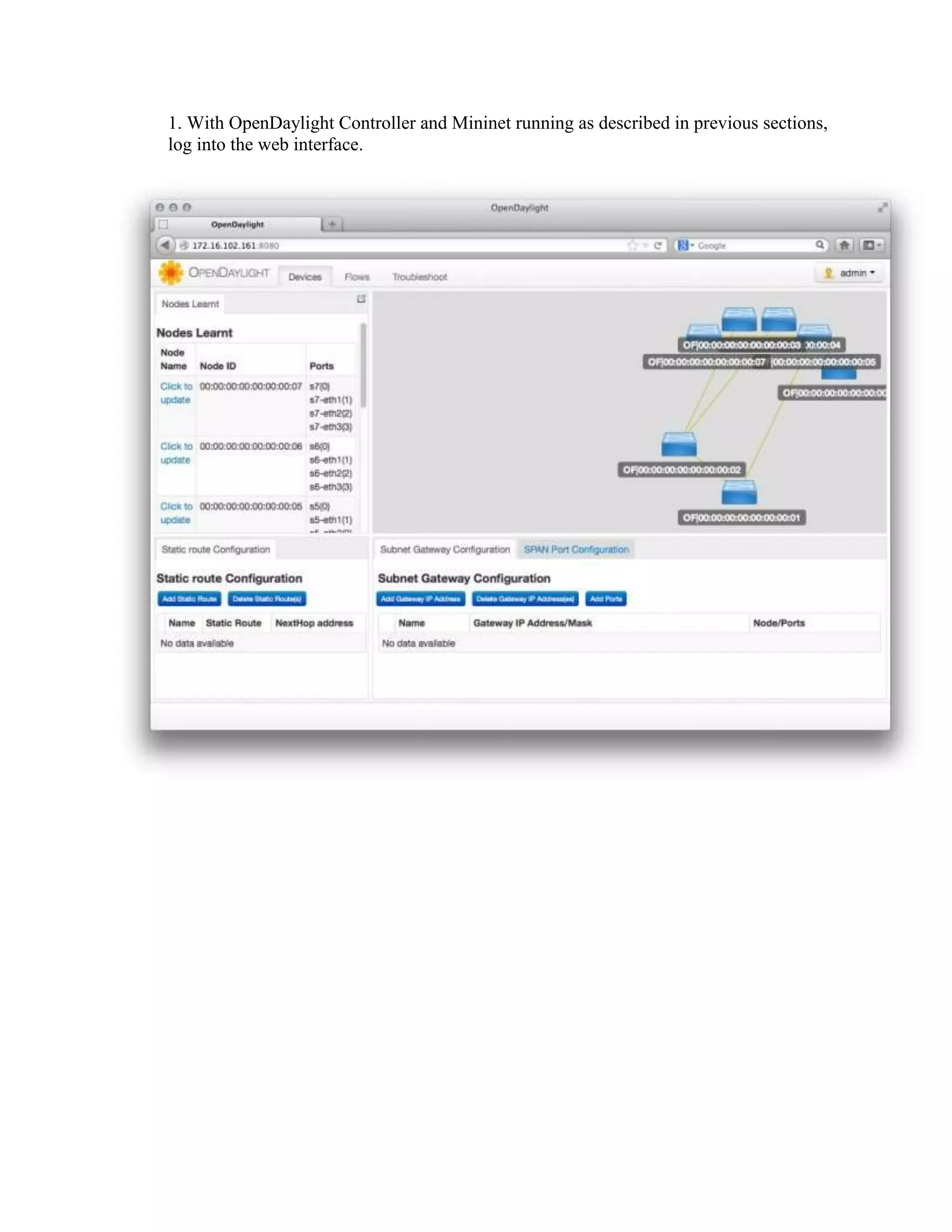 SDN Training - Open daylight installation + example with mininet | DOCX