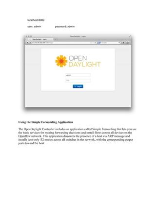 SDN Training - Open daylight installation + example with mininet | DOCX