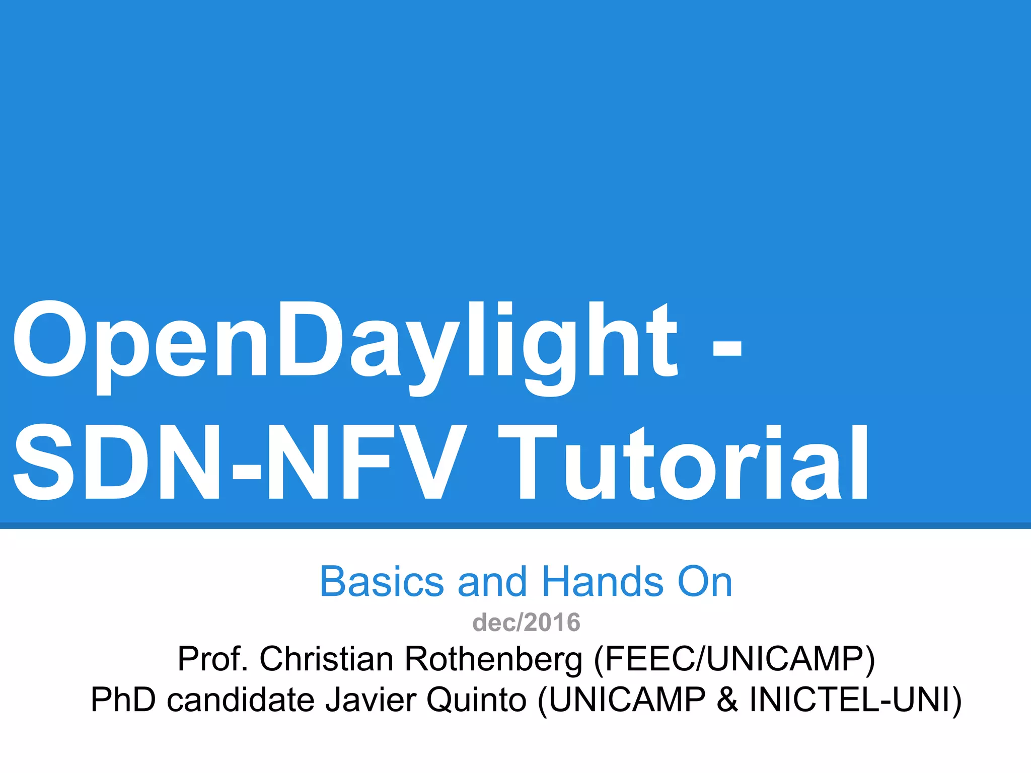 Open Dayligth usando SDN-NFV | PPT