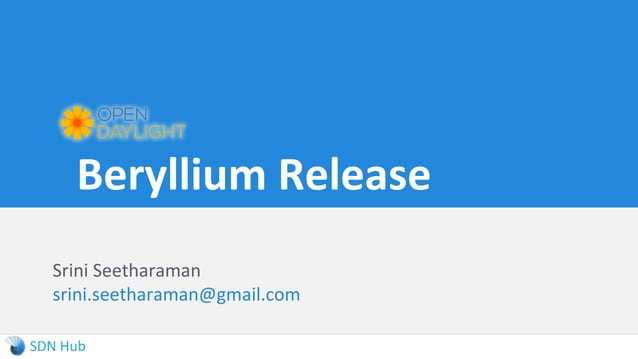 Introduction to Beryllium release of OpenDaylight | PPTX