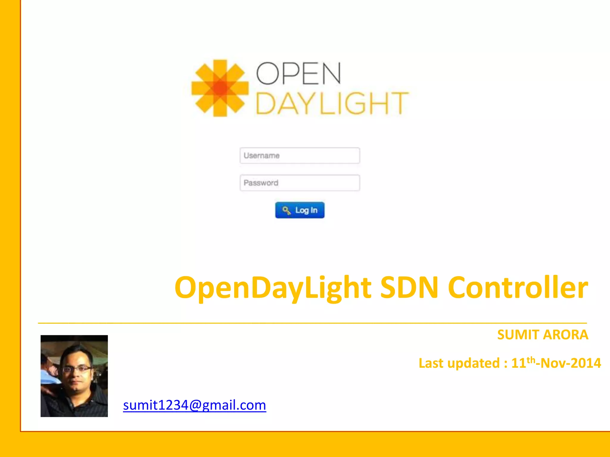 Opendaylight SDN Controller | PPTX