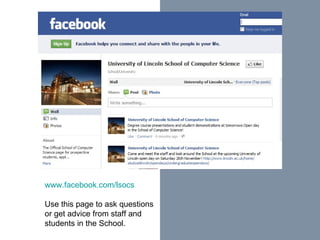 University of Lincoln, School of Computer Science | PPT