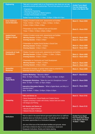 ITB Open Day Schedule | PDF