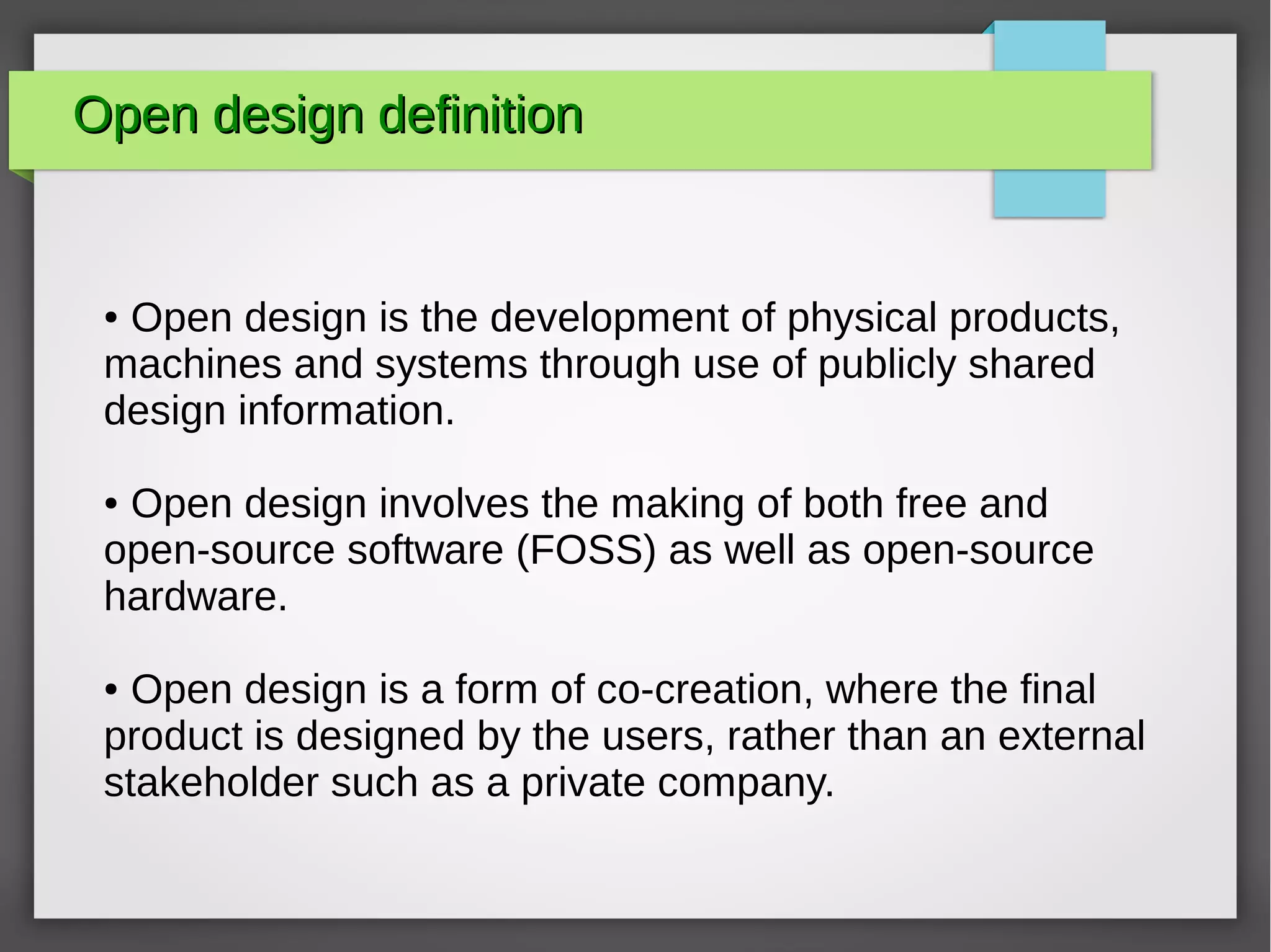 Opendesign concept and history | PPT