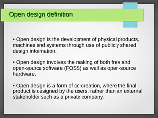 Opendesign concept and history | PPT