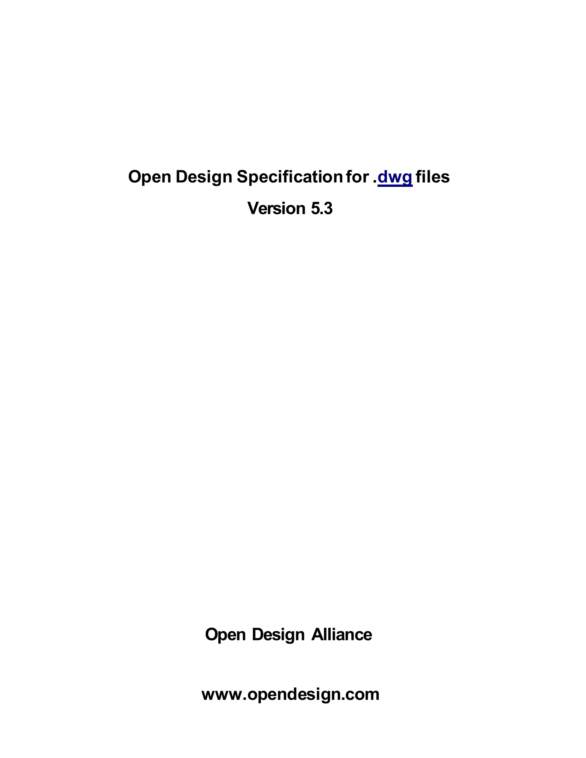 Open design specification for DWG Files | DOCX