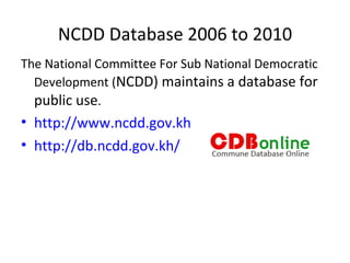 Open Development Cambodia | PPT