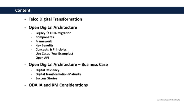 Driving the Telecom Digital Transformation through Open Digital ...