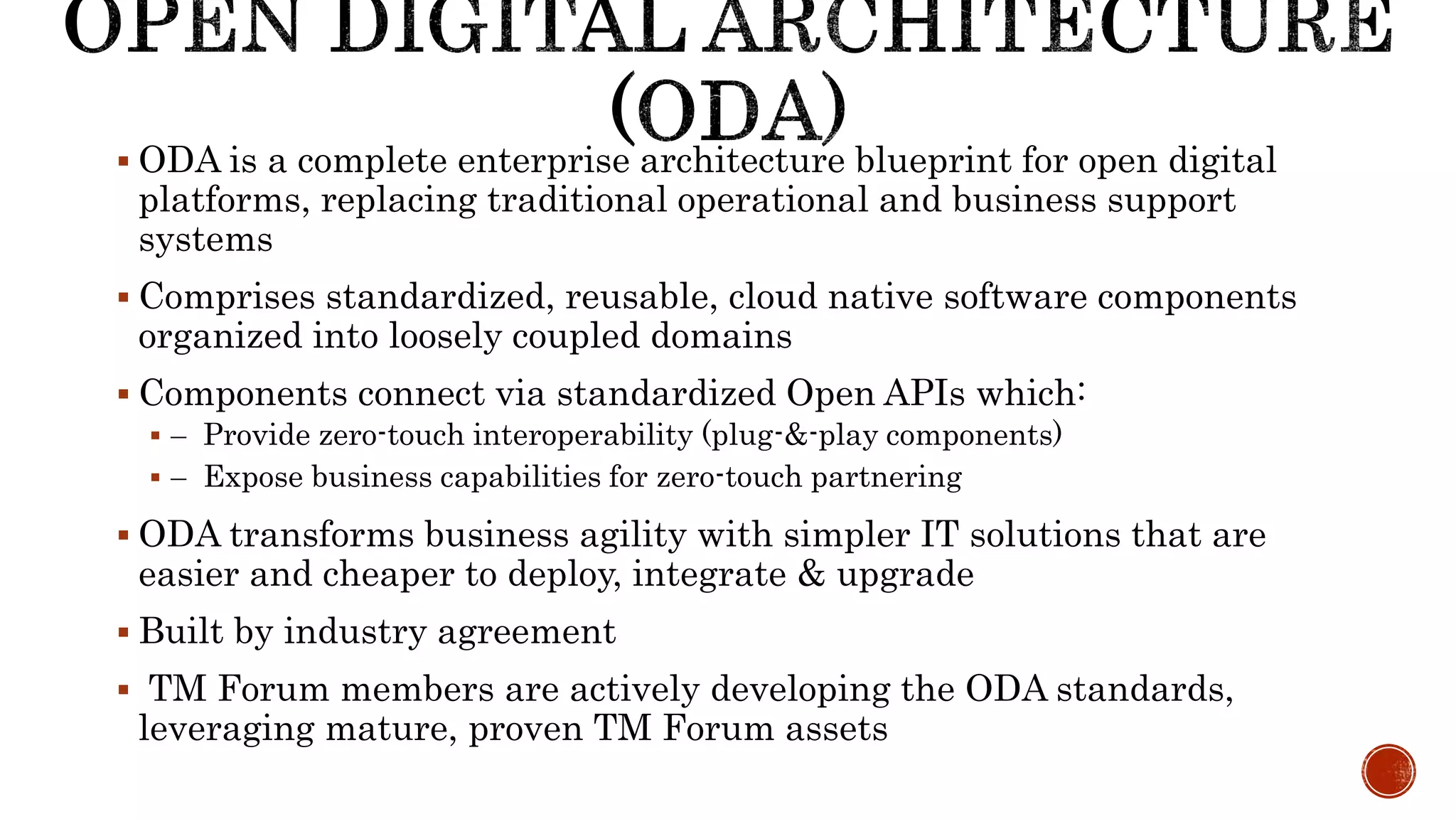 Open Digital Framework from TMFORUM | PPTX