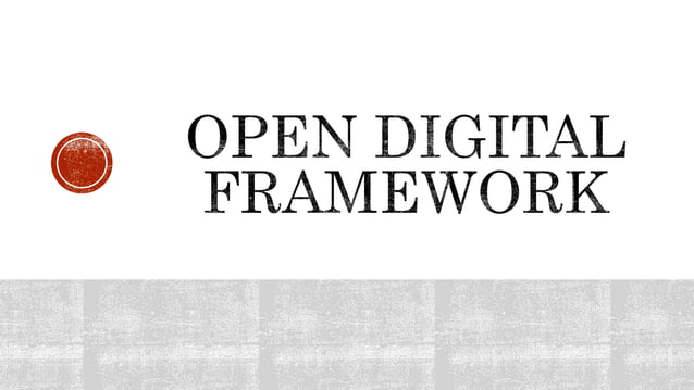 Open Digital Framework from TMFORUM | PPTX