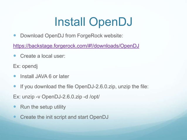 Opendj - A LDAP Server for dummies | PPT