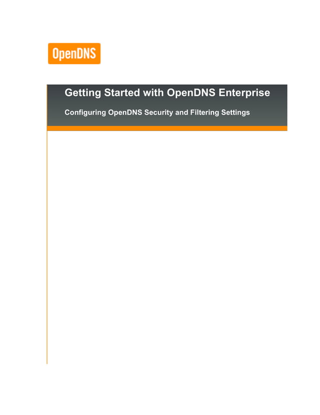 Open dns configuring opendns filtering | PDF