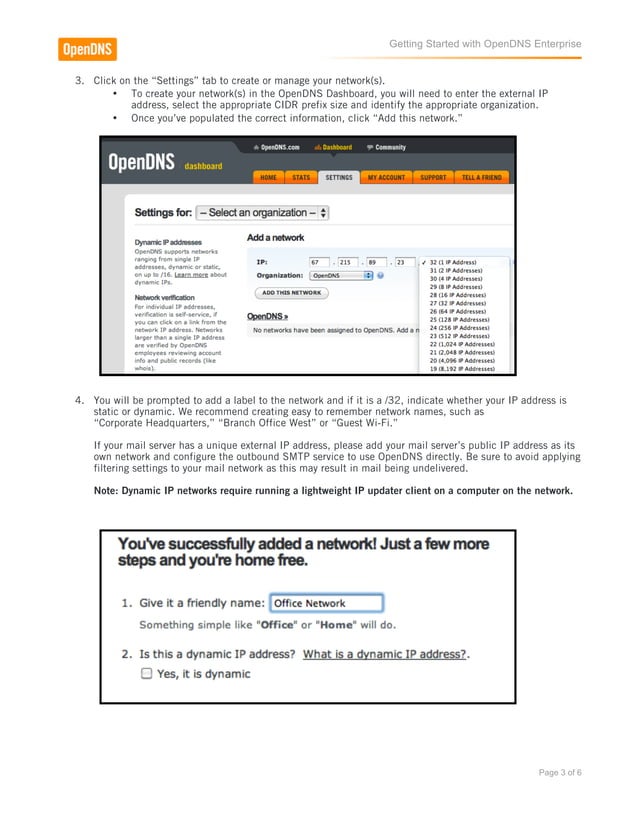 Open dns configuring opendns filtering | PDF