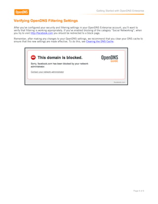 Open dns configuring opendns filtering | PDF