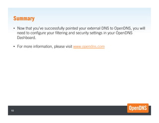 Open dns configuring opendns on aruba controller | PDF