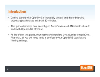 Open dns configuring opendns on aruba controller | PDF
