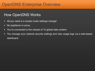 OpenDNS Enterprise Overview | PPTX
