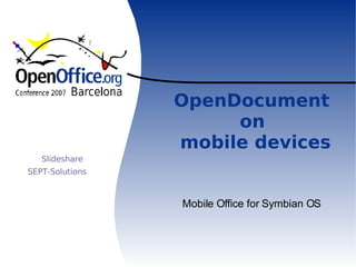 OpenDocument on Mobile Devices | PPT