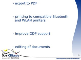 OpenDocument on Mobile Devices | ODP