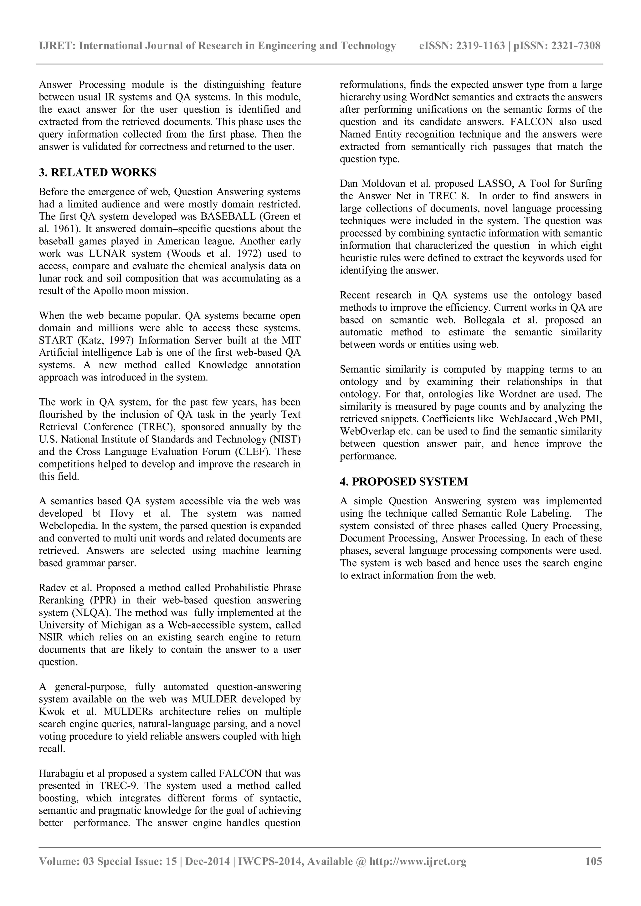 Open Domain Question Answering System Using Semantic Role Labeling Pdf