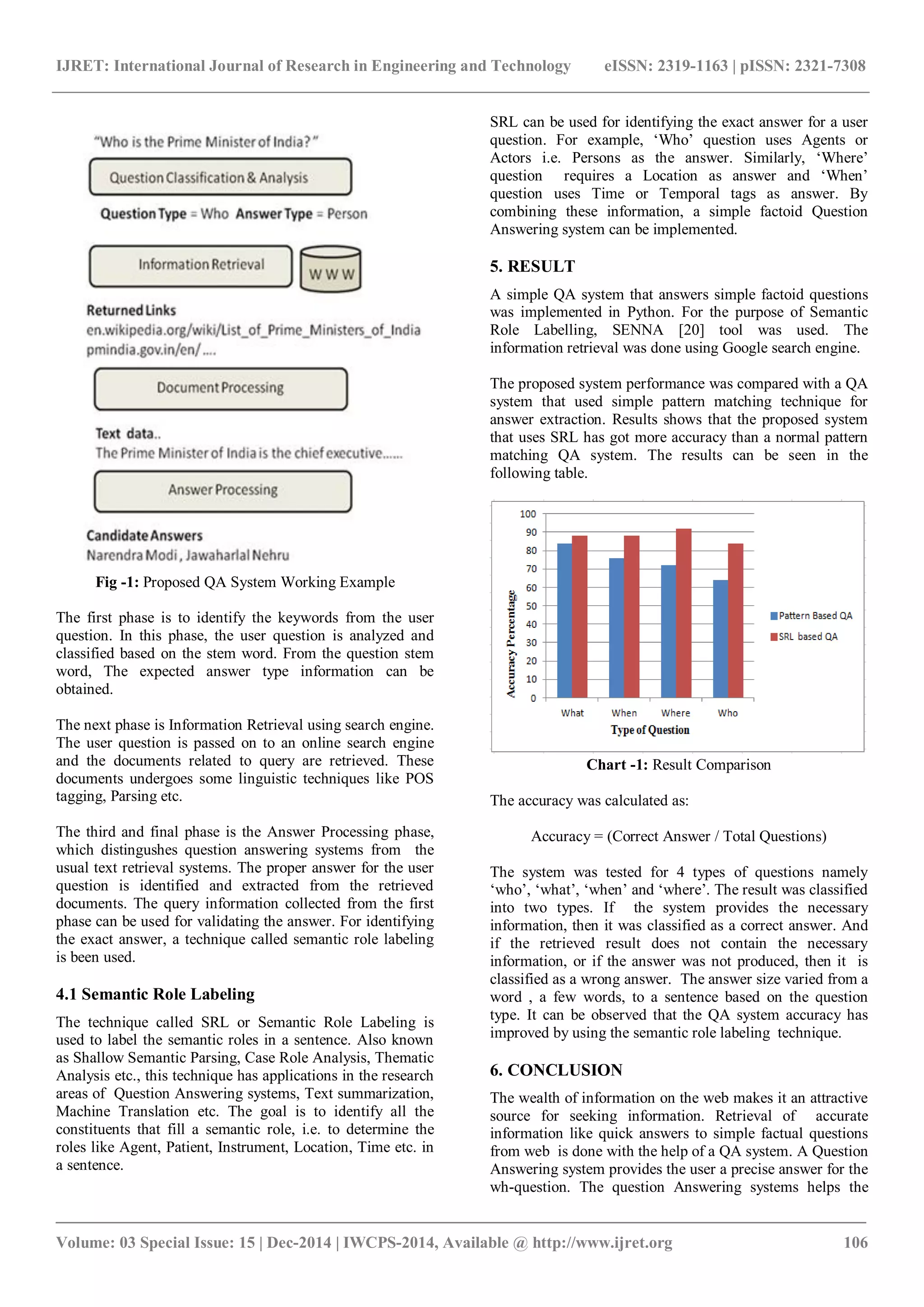 Open domain question answering system using semantic role labeling | PDF
