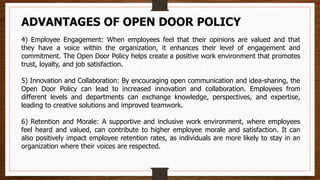 Open Door Policy and Models of Organizationn Culture.pptx
