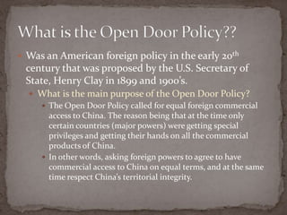 Open door policy in china | PPTX | Political Issues & policy | Politics