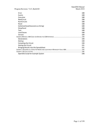 Open dss manual | PDF