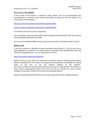 Open dss manual | PDF
