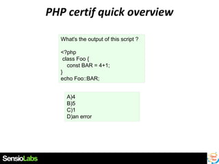 PHP Tips for certification - OdW13 | PPT