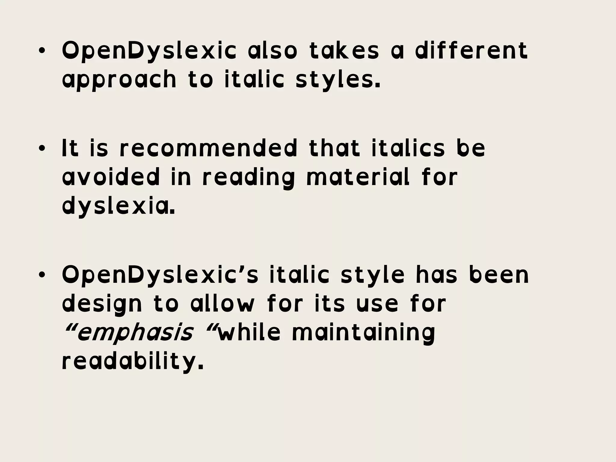 Open dyslexic | PPTX