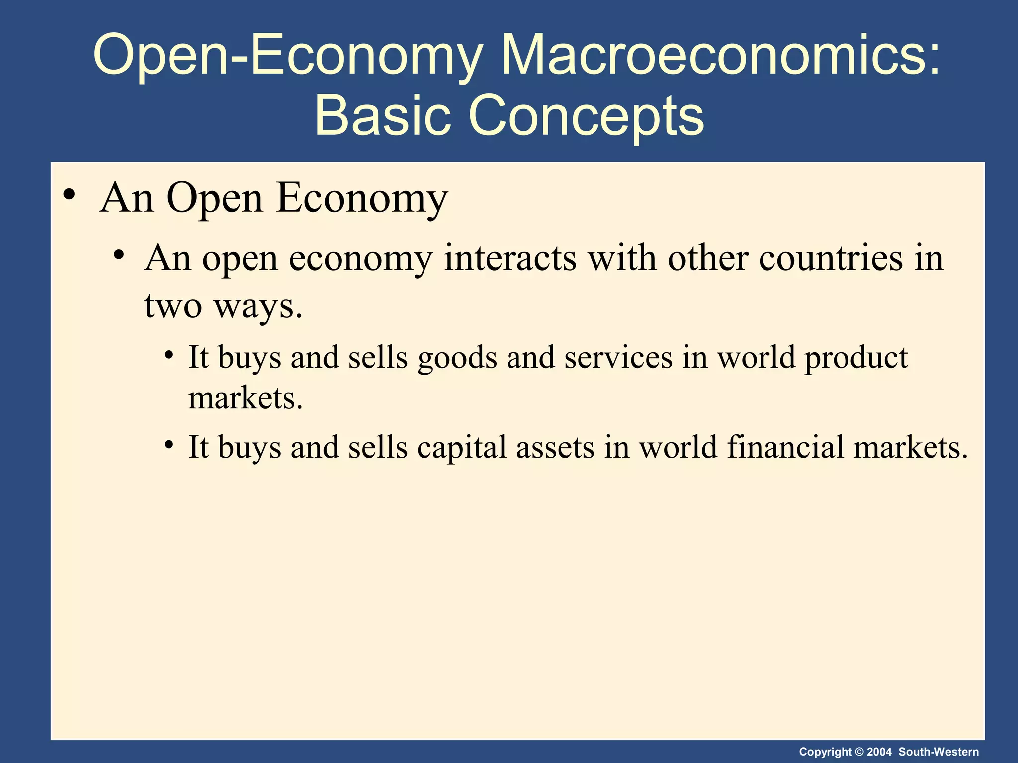 Open-Economy Macroeconomics: Basic Concepts | PPT