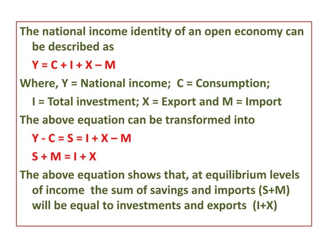 Open economy identity | PPT