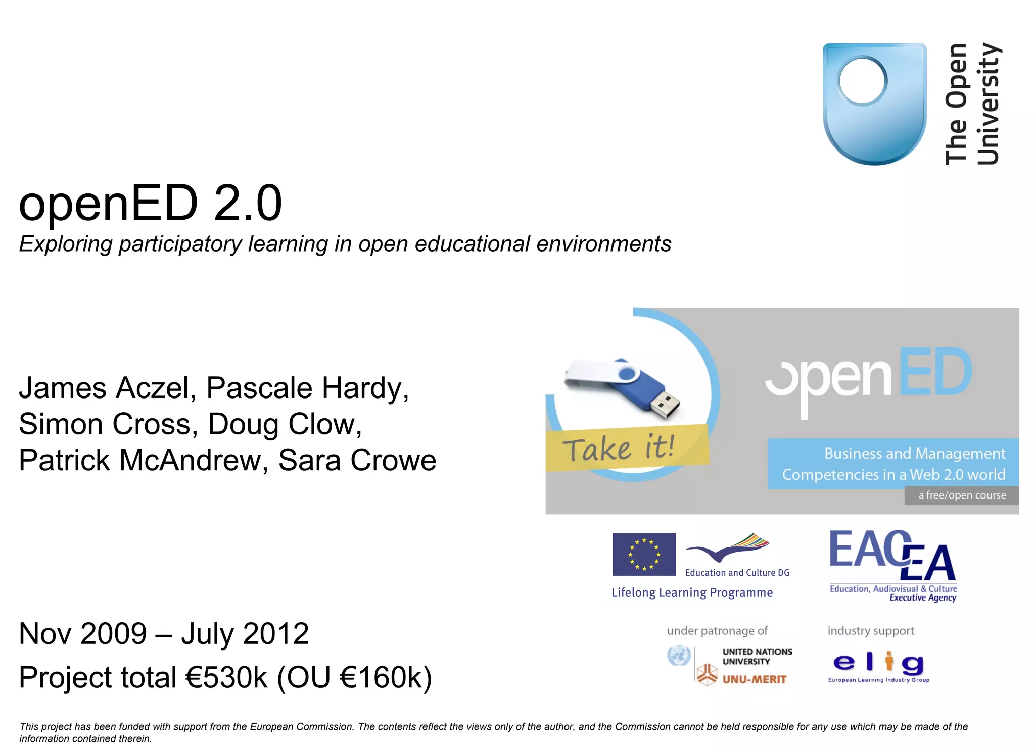openED 2.0 - in 3 slides | PPT