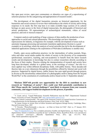 Horizons for social sciences and humanities : OpenEdition contribution | PDF